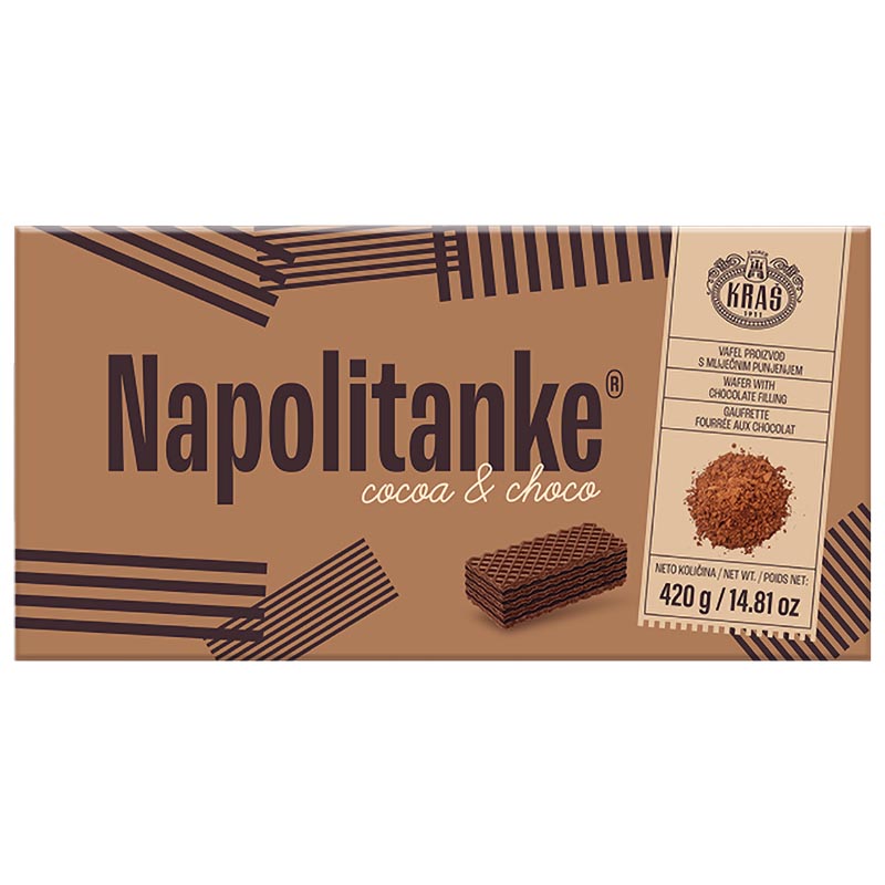 Kras Napolitanke Cocoa & Choco Wafers (420g) – Krinos Foods Atlanta LLC