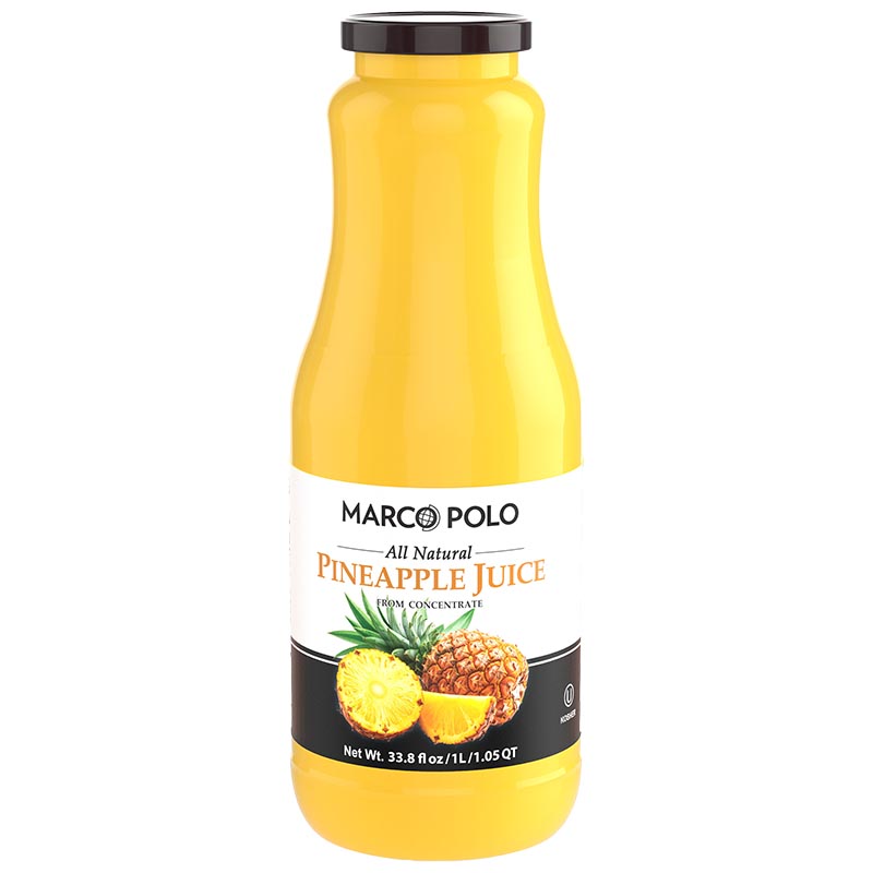 Marco Polo Pineapple Juice (1 Ltr) Glass – Krinos Foods Atlanta LLC